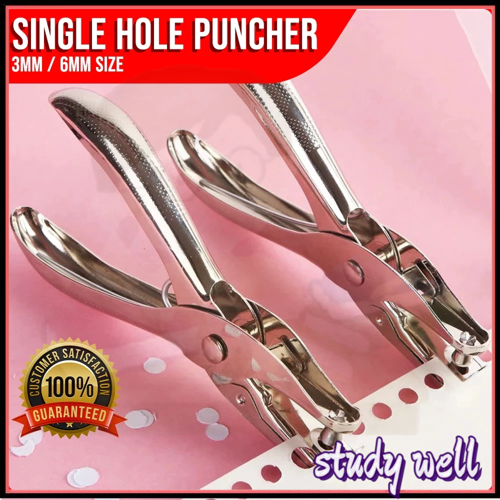 Hole Puncher Circle 3mm & 6mm Metal Single Hand Held Hole Punch Scrap ...