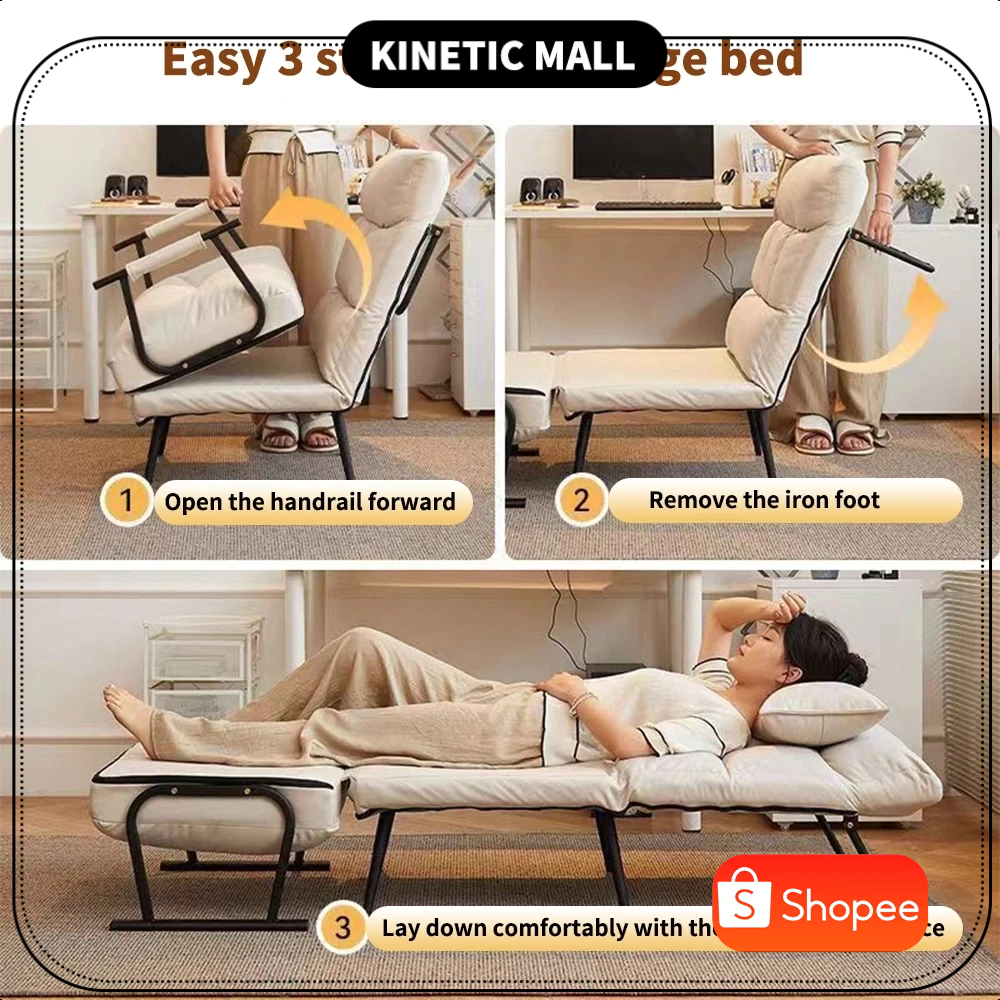 lazy sofa bed portable sofa bed reclining chair Folding bed family nap ...