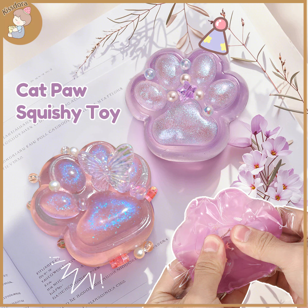 Kissdora Cat Paw Squishy Toy TPR Material Cat Paw Pinch Small And ...