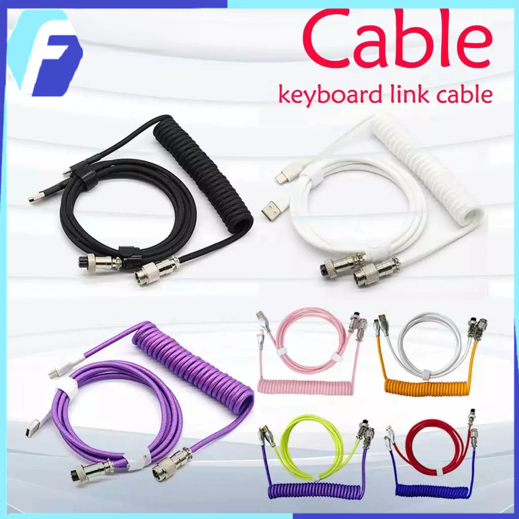 Custom Make Single Sleeved Pet Mechanical Keyboard Coiled USB To Type C ...