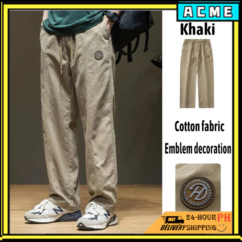 Fashion slocks pants loose straight cut pants Korean sweatpant wide leg ...