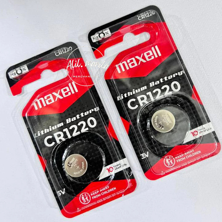 2pieces CR1220 3V Lithium Maxell Original Lithium Coin Cell Battery ...