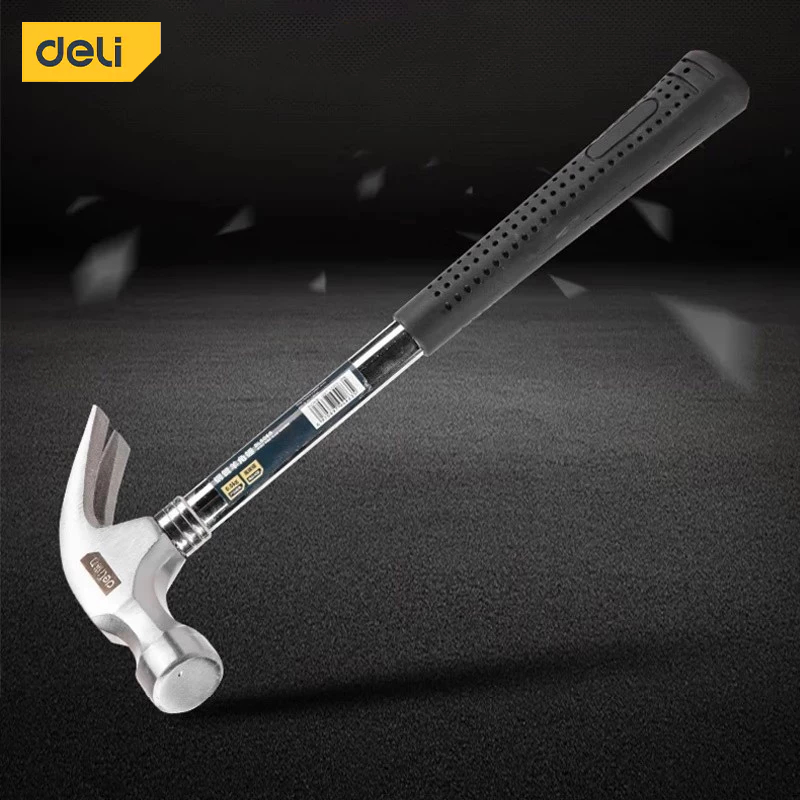 Deli Tool Hammers Steel Pipe Handle Claw Iron Hammer Industrial Claw Mallet EDL5050 | Shopee ...