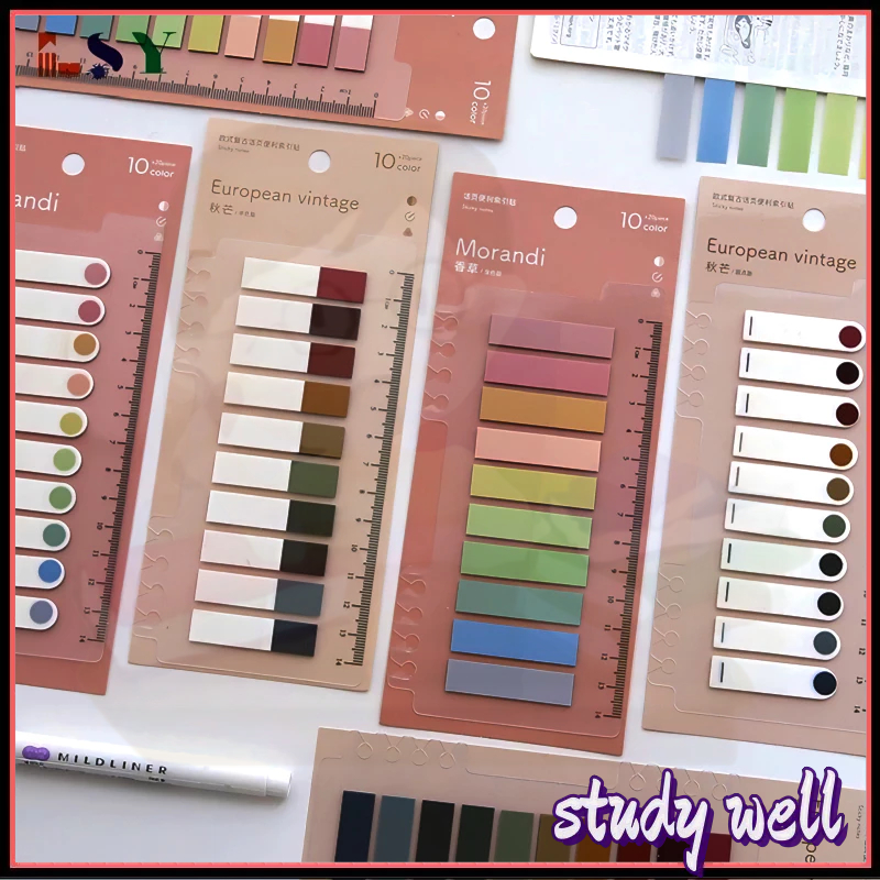 200pcs colorful sticky note memo pad label sticker bookmarks notepad for school office ...