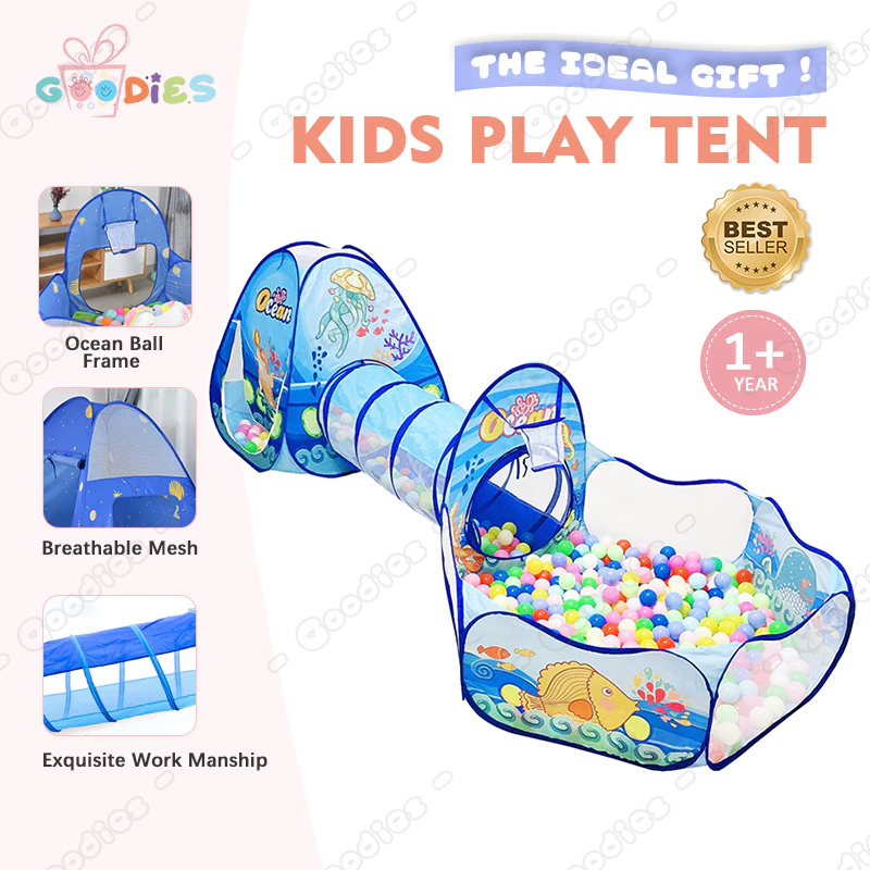 Goodies.kids 3Pcs Set Children Baby Play House Tent Tunnel Ball Pool ...