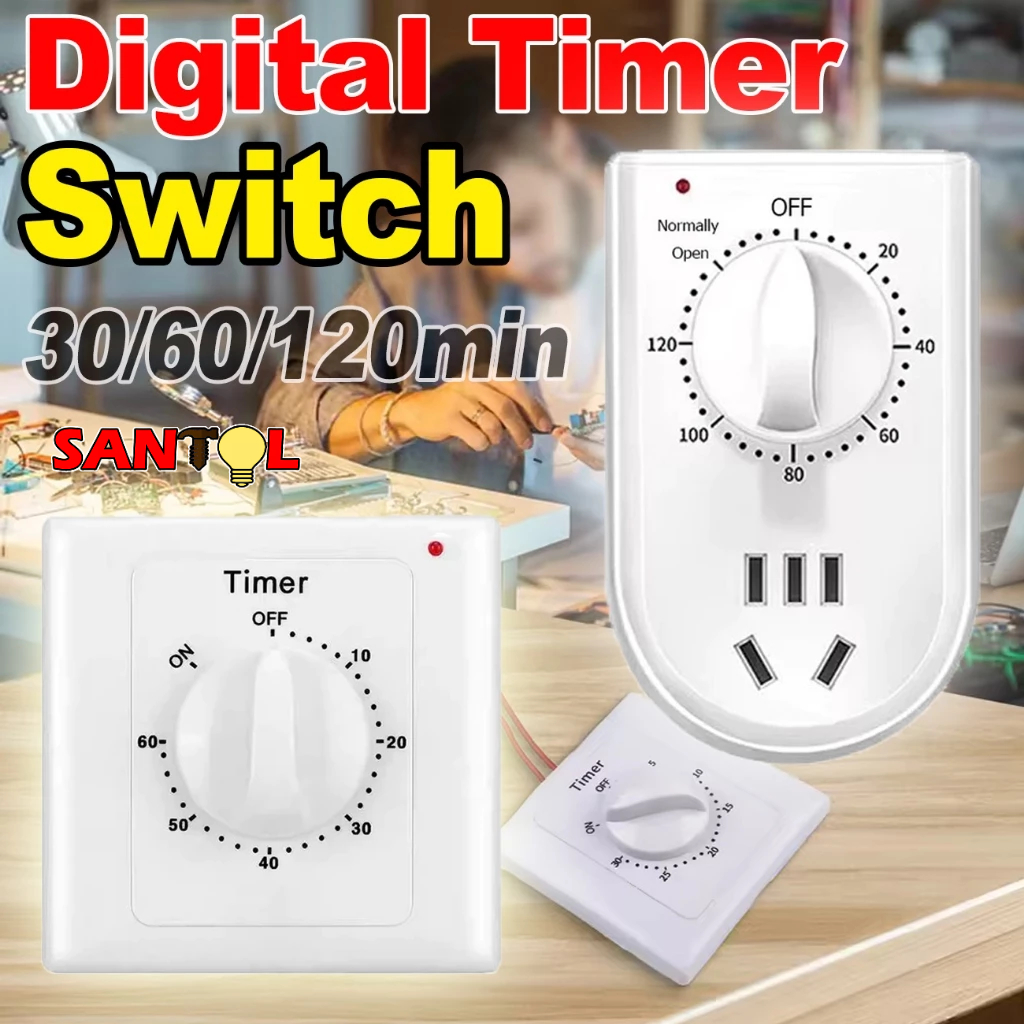 120 Minutes Auto Power Off Controler Socket Household Mechanical ...