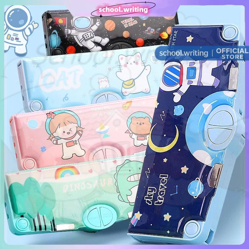 Cartoon Pencil Box Kids Gift Stationery Storage Pencil Case ...