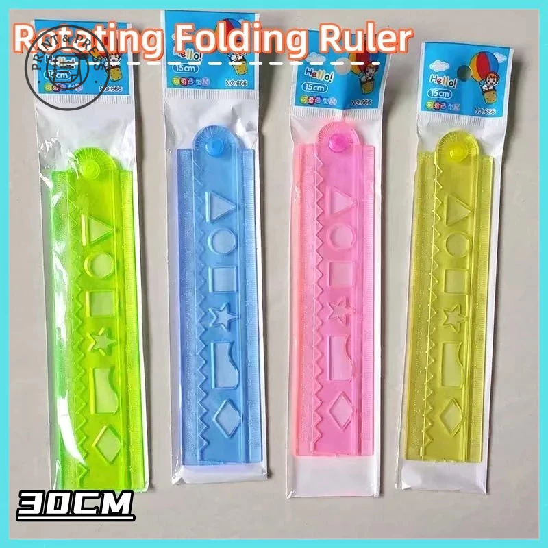 Rotating Folding Ruler 30cm Children's Primary Student Drawing Tool ...