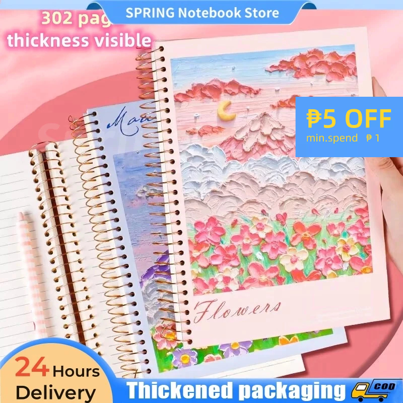 16k Van Gogh Hardbound Spiral Thick Big Notebook Sheets 151 Watercolor ...
