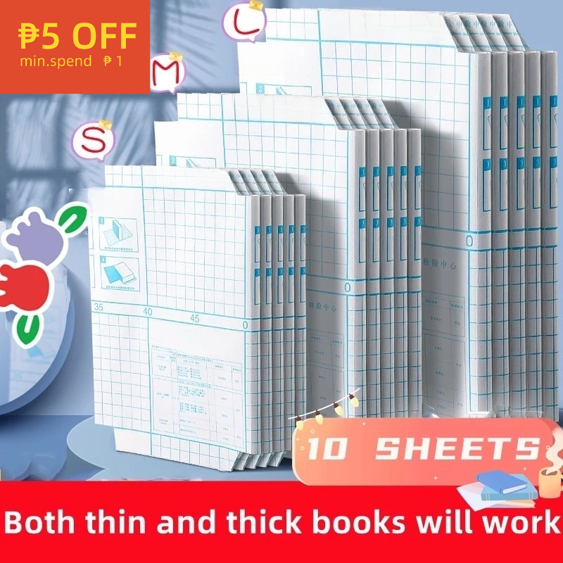 10 Sheets Self-adhesive Book Wrapper Transparent Protective Cover ...