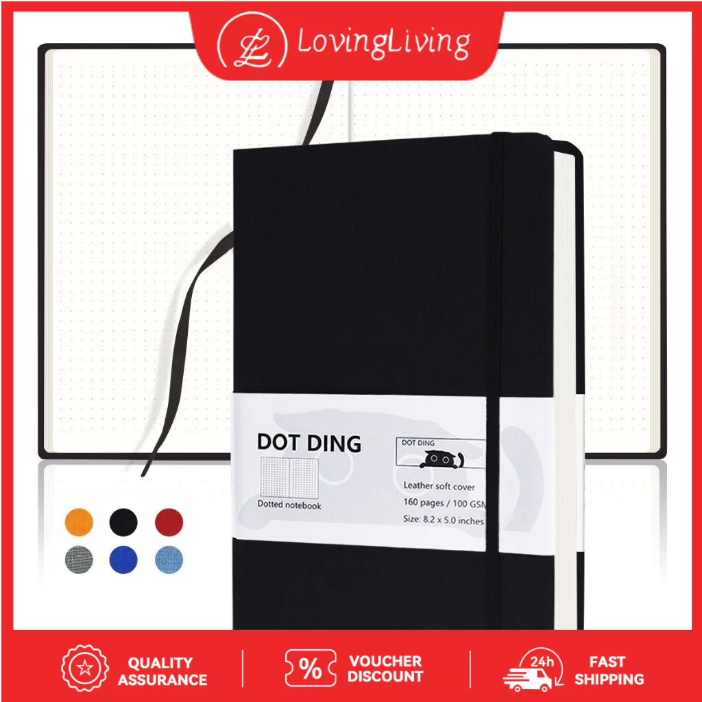 A5 Dotted Notebook 100GSM Thicken NotePad for Students Office Journal ...