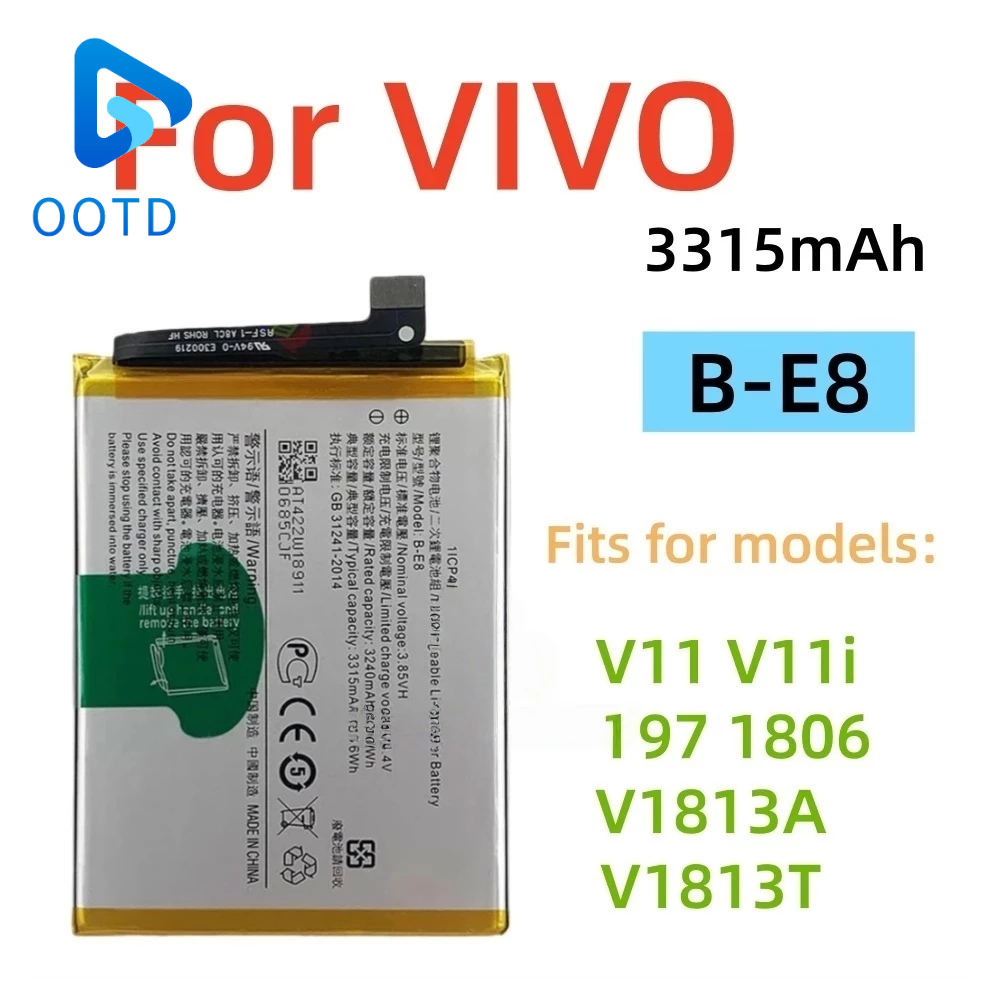 Vivo V11 V11i Y97 1806 V1813A V1813T Battery B-E8 Battery | Shopee ...