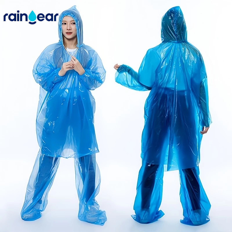 Raincoat Set With Split Body, Disposable Thickened Raincoat, Rainpants ...