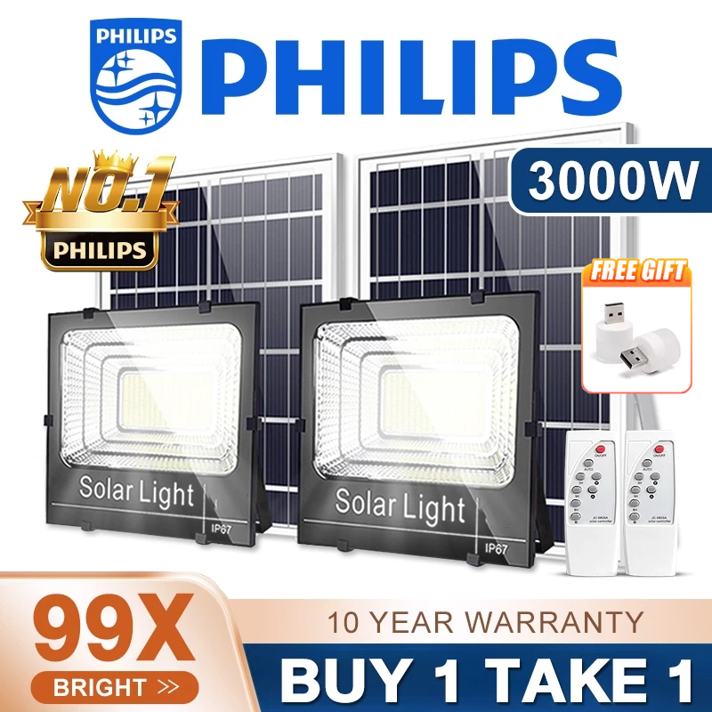 Solar Light BUY 1 TAKE 1 3000W LED 99X Bright Outdoor Sensor Solar ...