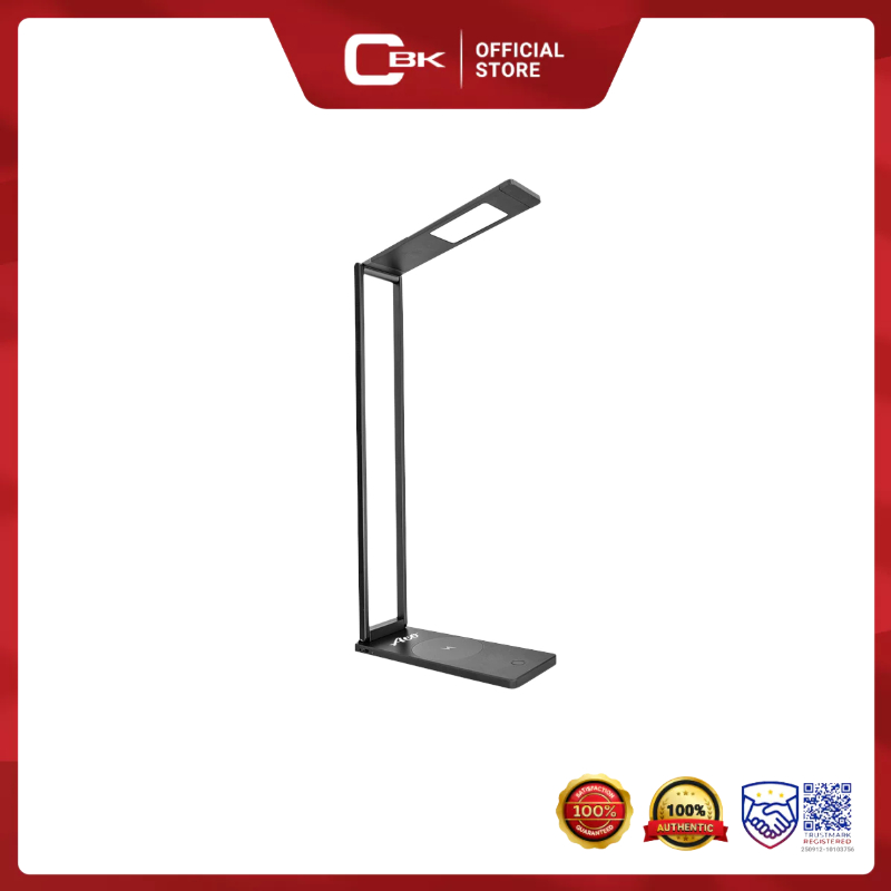 ACO Foldable Slim Desk Lamp with Wireless Charger Black ACODLWQ7GRY ...