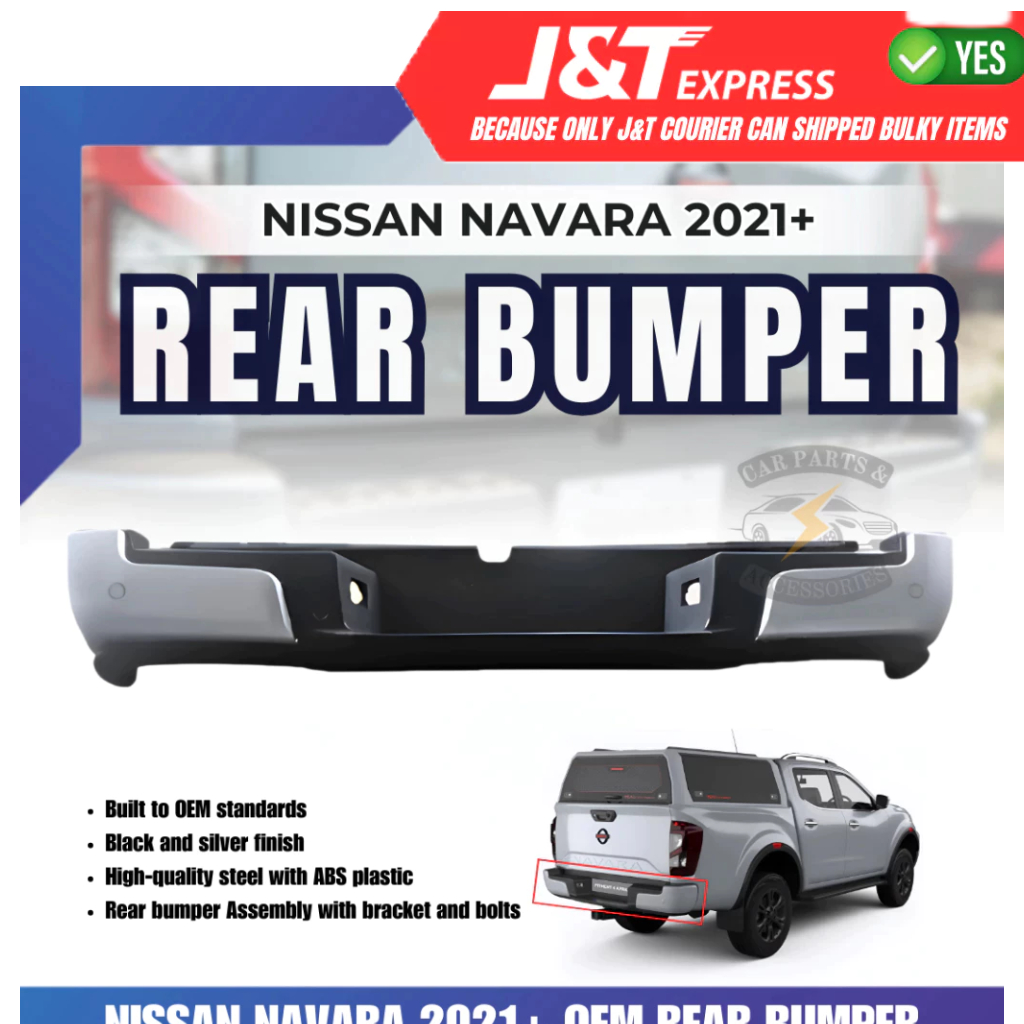 CPA NISSAN NAVARA NP300 2021+ OEM Steel Rear Bumper Guard (10164 ...