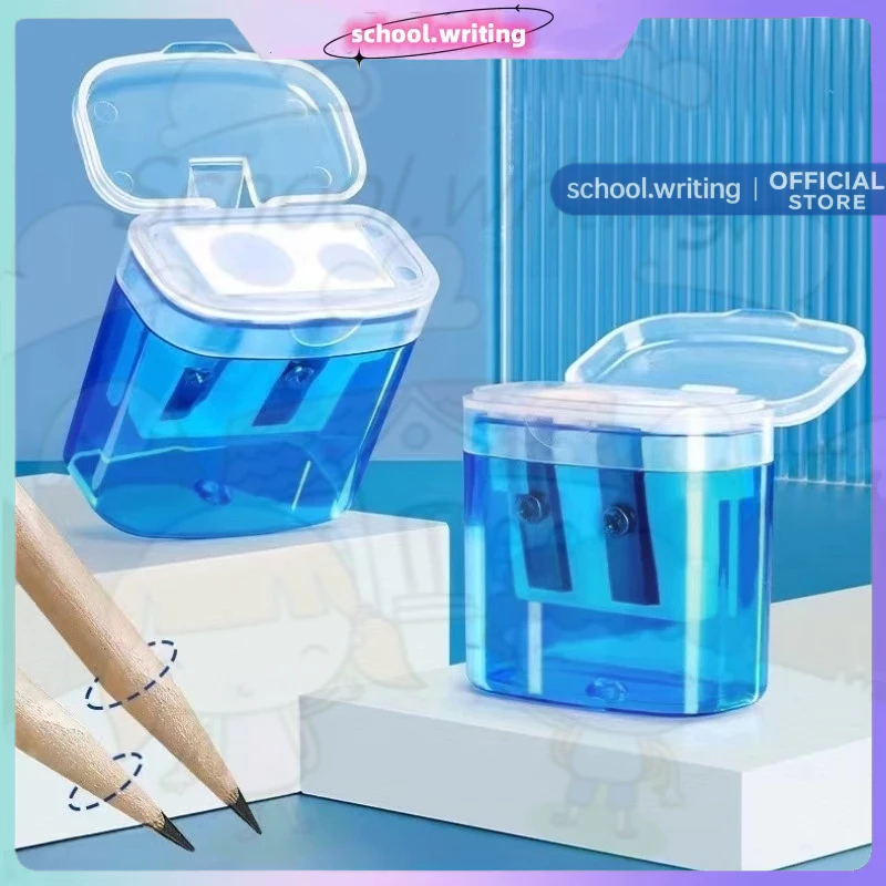 1PC Double Hole Pencil Sharpener Plastic Manual Mechanical Pencil ...