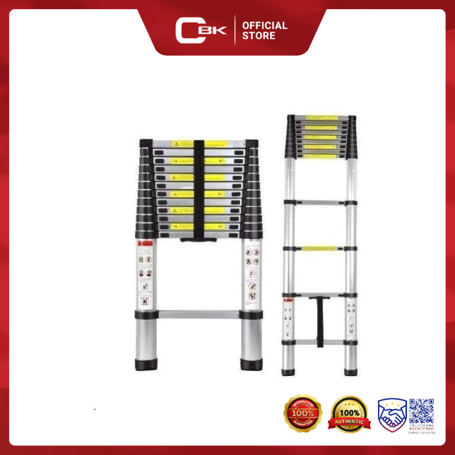 HOMER Aluminum Telescopic Ladder 8.5ft 9-Step HOMAY1026A | Shopee ...