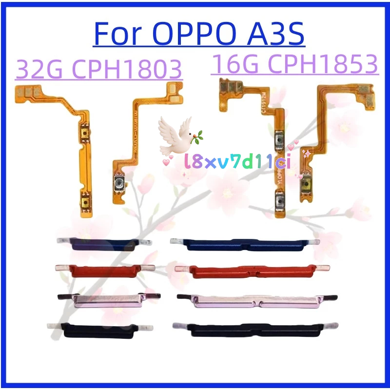 For OPPO A3S A5 CPH1803 CPH1853 Power Volume Side Button Flex Power ...