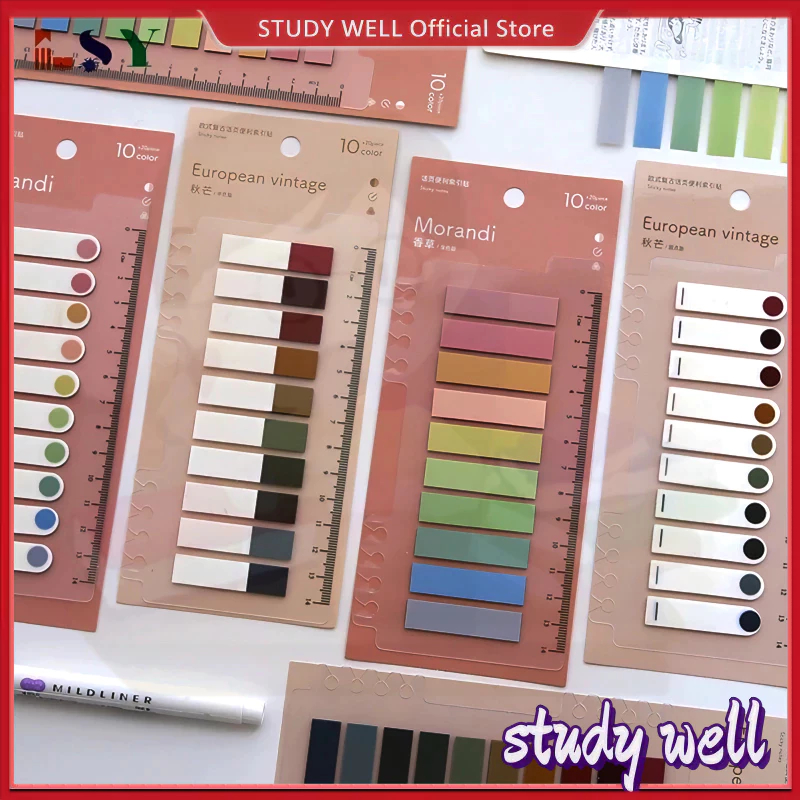 200pcs colorful sticky note memo pad label sticker bookmarks notepad ...