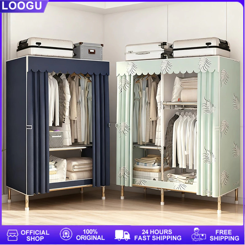 LOOGU 105/165/205 Large Size Wardrobe Alloy Steel Pipe Dustproof ...