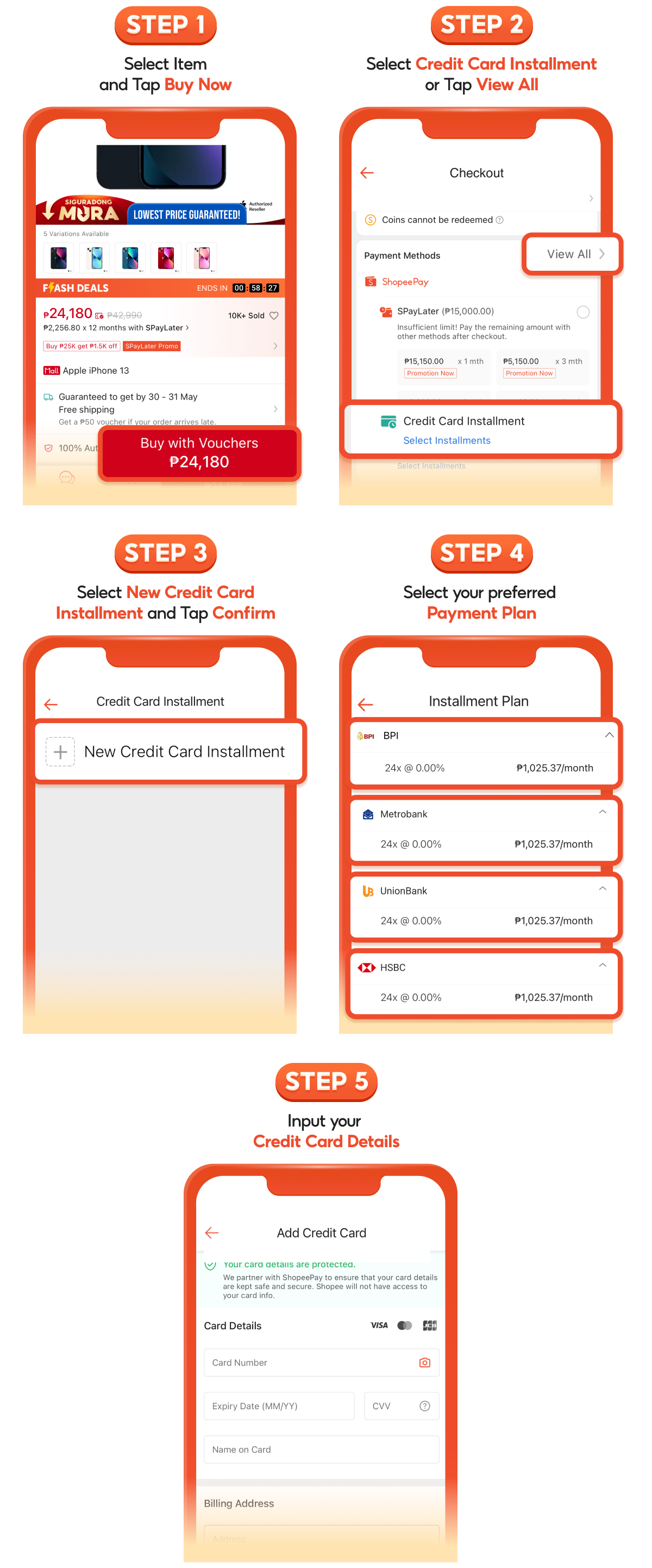 Credit Card Installment June 2026 | Shopee PH