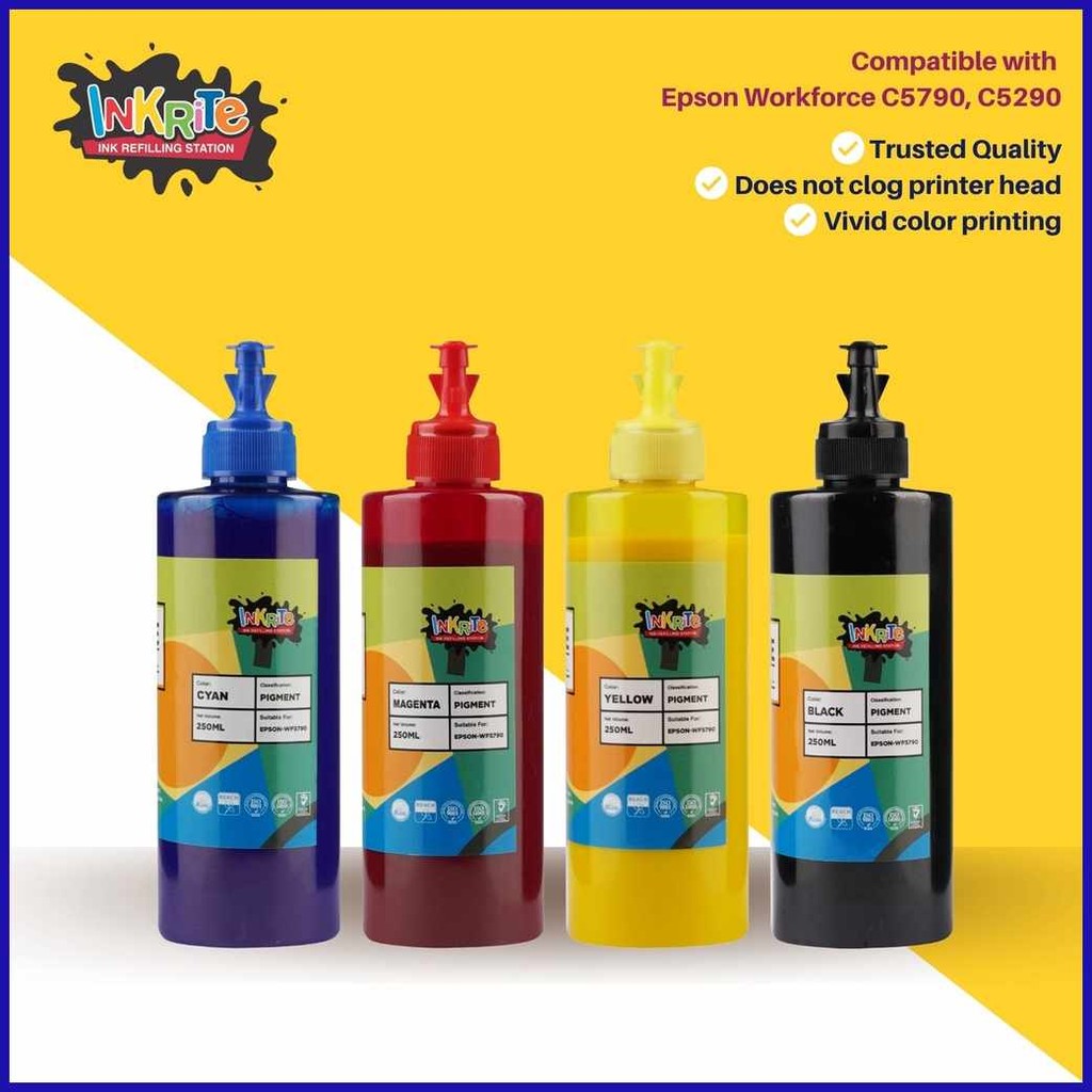 Inkrite,P-Pigment*U*Ink*A?for*y?Epson*Z?WorkForce*k?WF-C5790*v?WF-C5290 ...