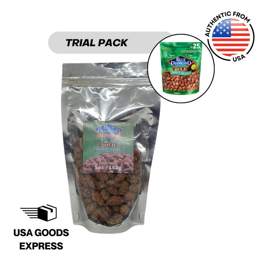 Trial Size Blue Diamond Almonds Bold Wasabi Soy Sauce Flavored Snack