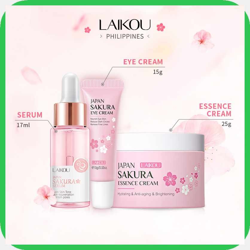 LAIKOU$j}Sakura_d?Skin~iT*Care~qQ*Set~cc*Serum~jf+Face T+xW+Cream Eye ...