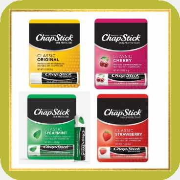 CHAPSTICK#s /Strawberry)mn>/)Ar>Spearmint/)Vh>Cherry)Fw>/)nO>Original ...