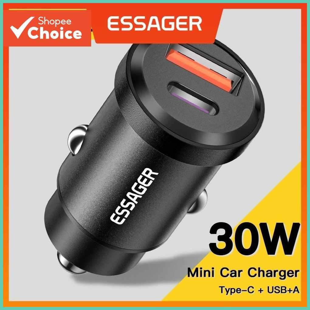 Essager}nE$30W(rV#USB]E#Type-C]FJMinivzCarZxChargerfRQuickjnCharge 3.0 ...