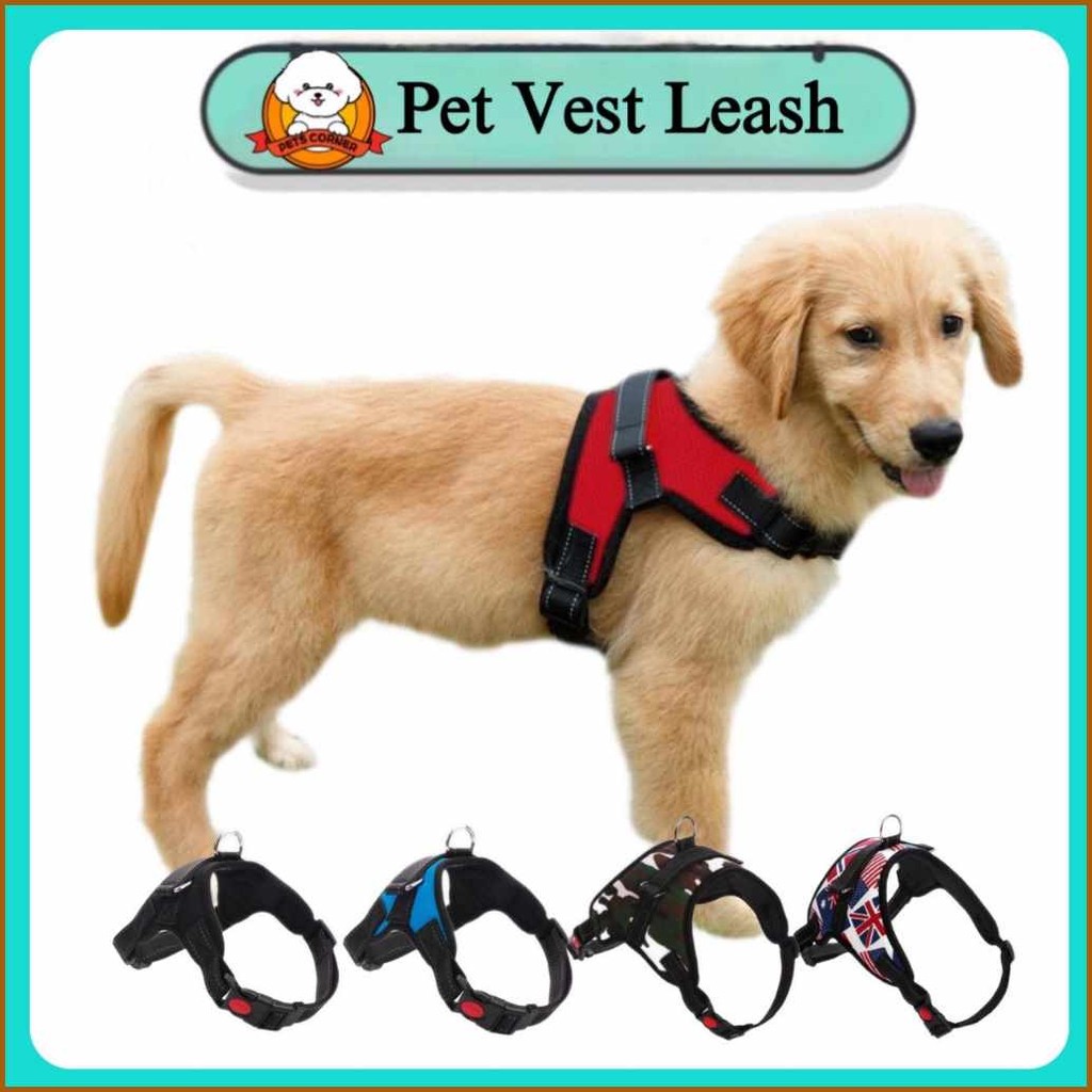 Pet}O(Dog-gp$Vest+i@F@Y@U@J@P Collar Harness Padded Dog Leash | Shopee ...