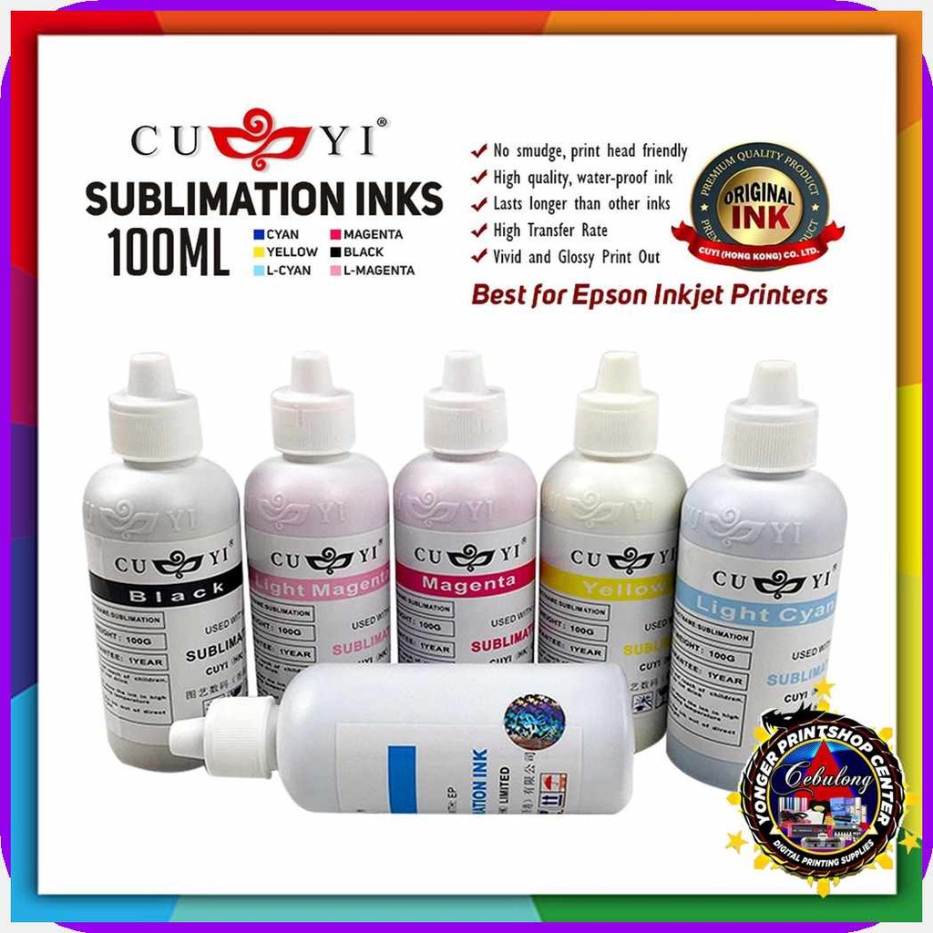 CUYI!lG]SUBLIMATIONfU_INK+h@L@100ml+l@CMYK,L.C,L.M | Shopee Philippines