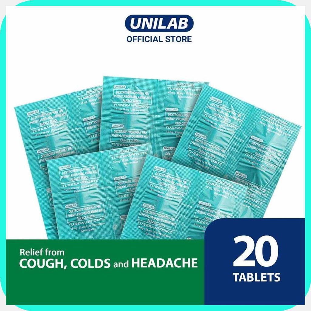 Unilab*E~Tuseran!Ri/Forte)l}20>K}Tablets>m}->X}Medicine>i}for>W}Relief ...