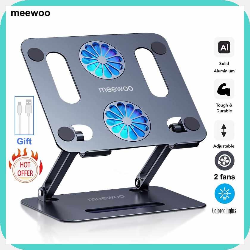 Meewoo@r,Laptop|HS_Stand~h?With*j?Fan*P?Aluminum*cA?Adjustable*sA ...