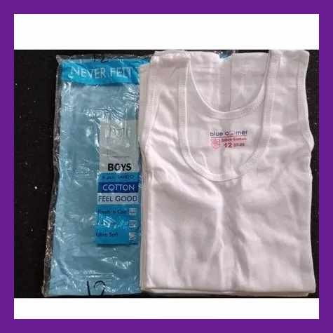 Blue/kX(Corner@z@V@Ny?ad~M@Sando?Tg~White?eh~For Kids Boy ( 6pcs per ...