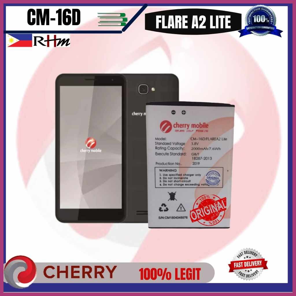 Cherry,H/Mobile)Wh}Flare>as}A2>qC}Lite>Us}Battery,>xv}Model>Z}CM-16D ...