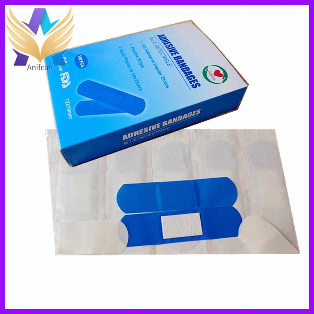 100pcs+vY-Waterproof[Xw^Band}A>Aid)d>Blue)x>Metal)L>Detectable)W ...