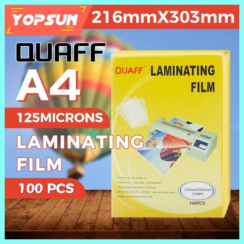 Laminating.n:Film+jU@Ar@wq@GT@Cf@xB@ZW A4 125Micron 100Sheets QUAFF ...