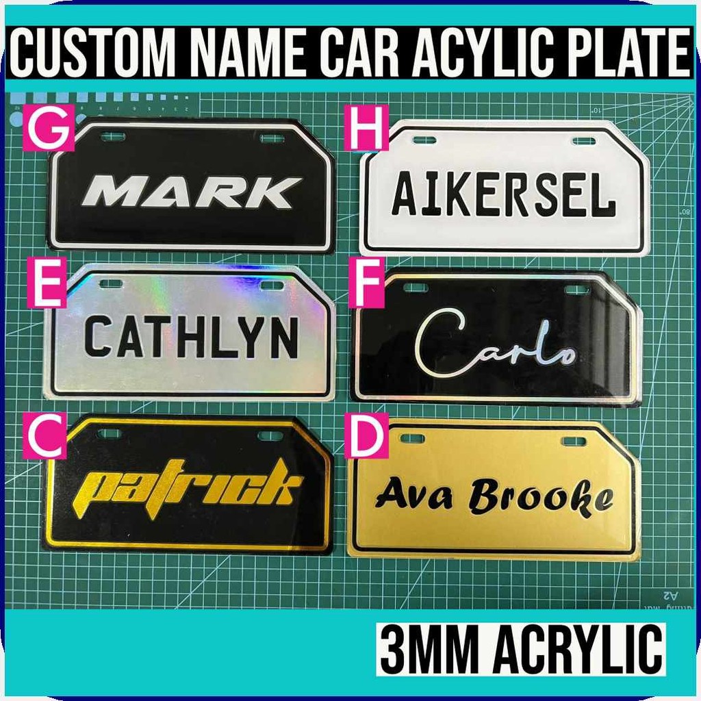 Custom~D=Name'qz-MCd,Acrylic!P,PLate!M,3mm | Shopee Philippines