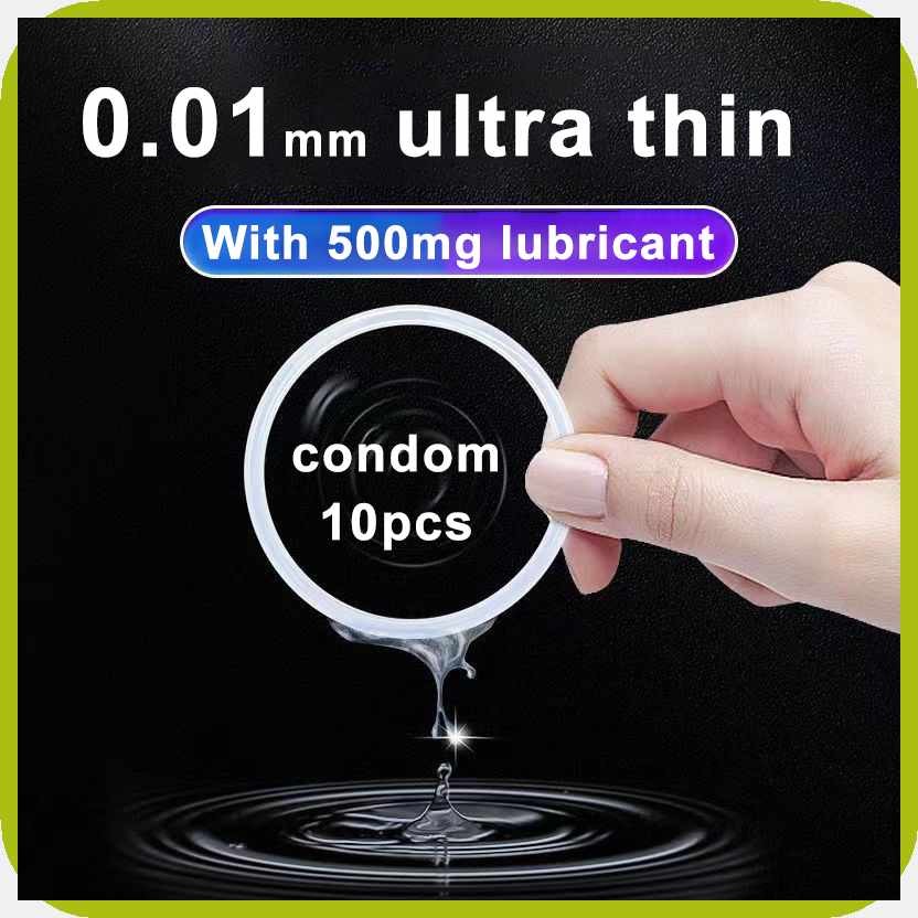 10-tI.pcs:It{0.01B-supern-thinD-condoma-ultraD-thinM.52mm mid size with ...