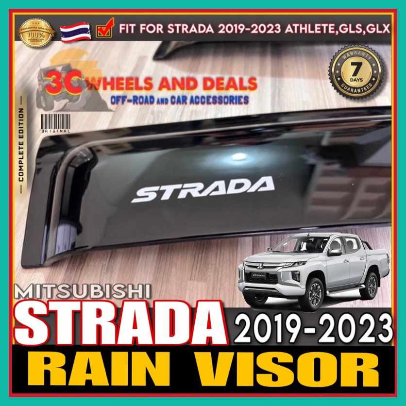 MITSUBISHI/L|STRADA+SW~i*g+LR+WF+Ea+2019-2023~u*PREMIUM RAIN VISOR ...