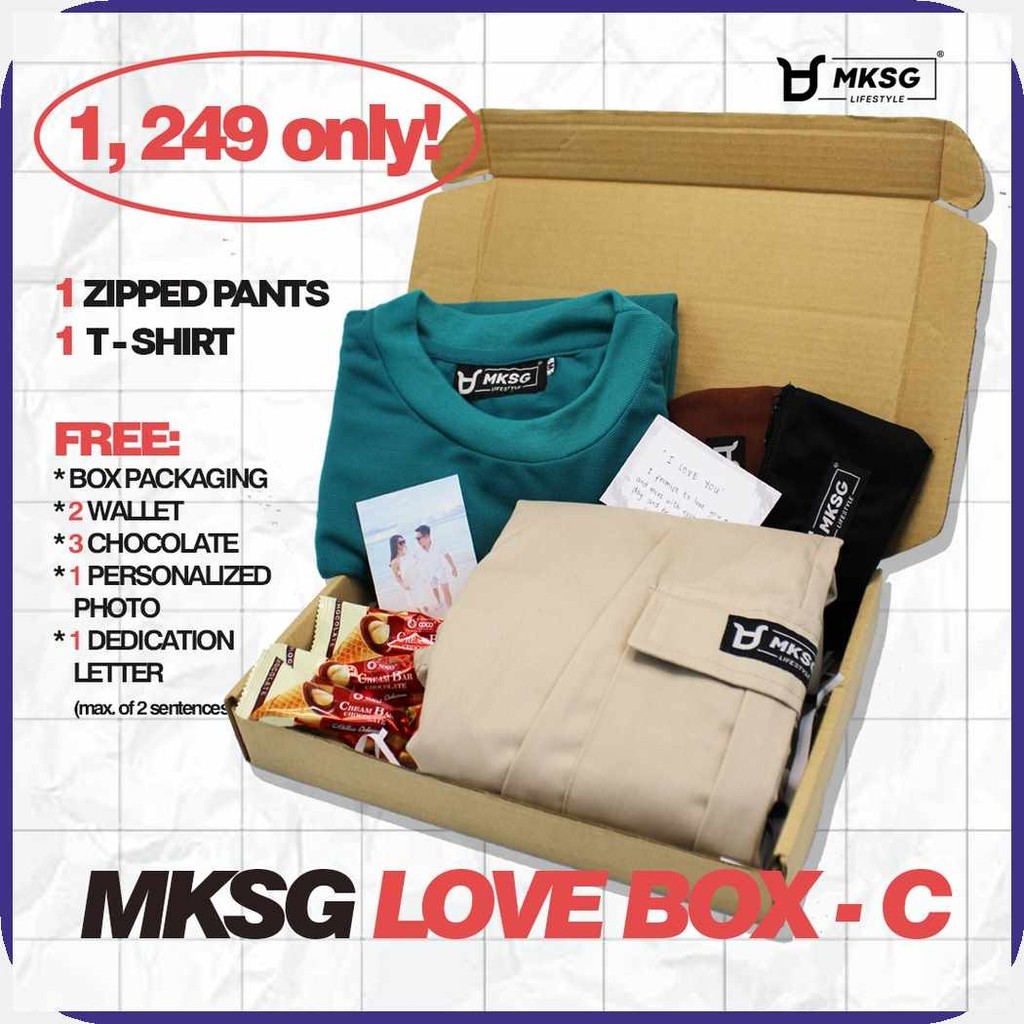 MKSG]J/GIFT;oR}BOX]x.|#a.LOVE#f.BOX#k.C#S.|#hU.T-Shirt + Zipped Cargo ...