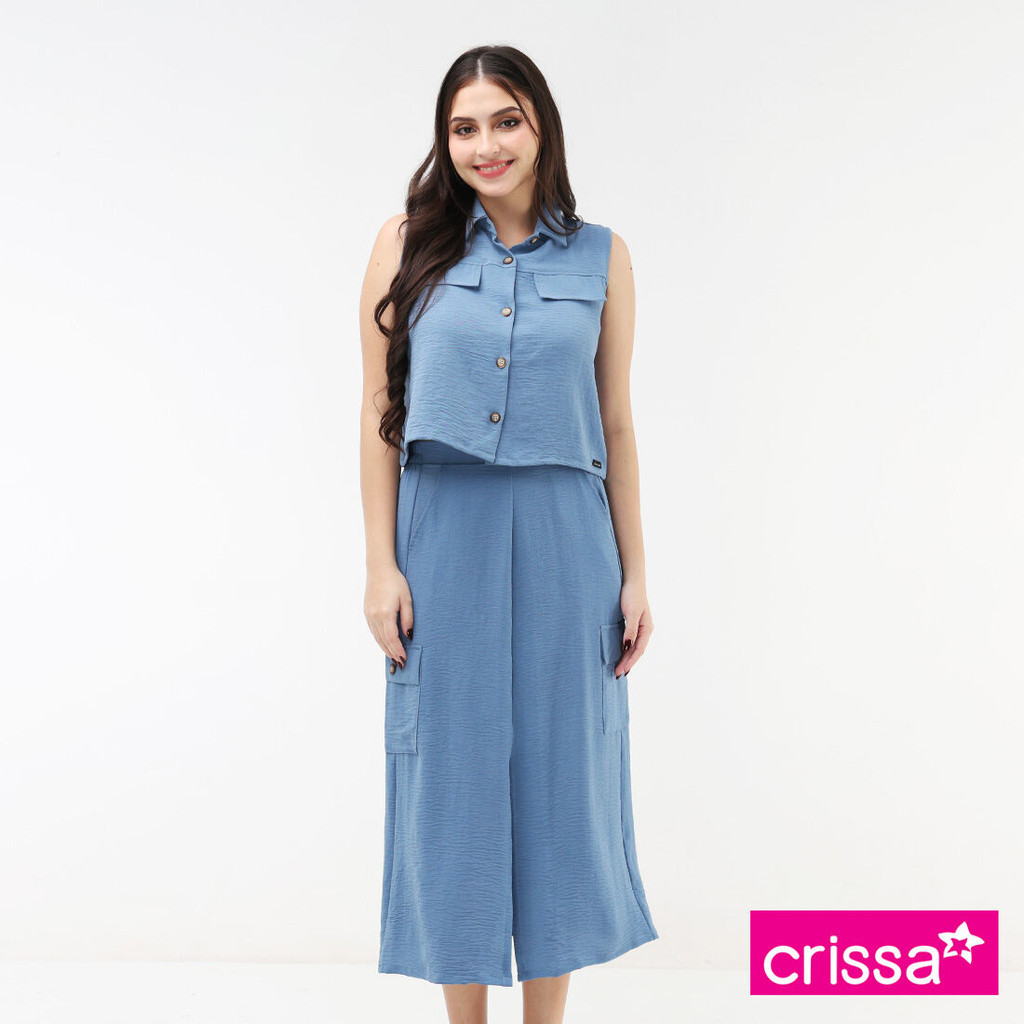 Crissa Wrinkles Linen Sleeveless Terno Skirt CLST29-0084 | Shopee ...