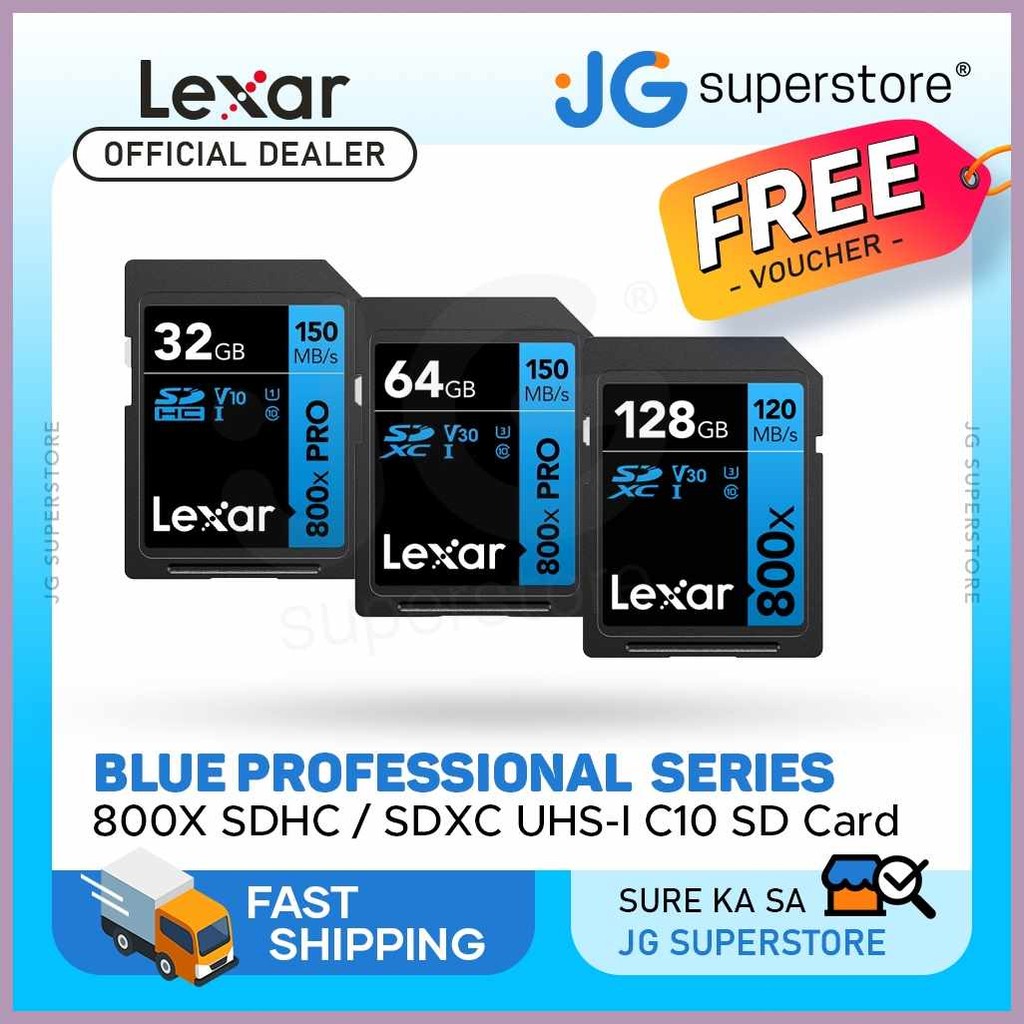 LexarPB]BLUE]PR_800X+S@a@SDHC+e@/+P@SDXC+n@32GB+L@64GB 128GB UHS-I ...