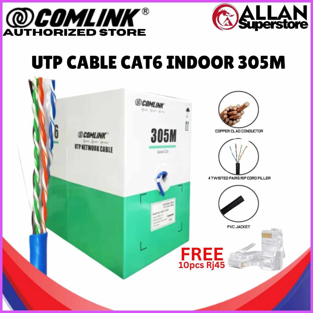 Comlink!fK;UTP$cz,Cable`W;300m&Cat6e&Indoor&/&Ethernet&Cable / Cat6 ...
