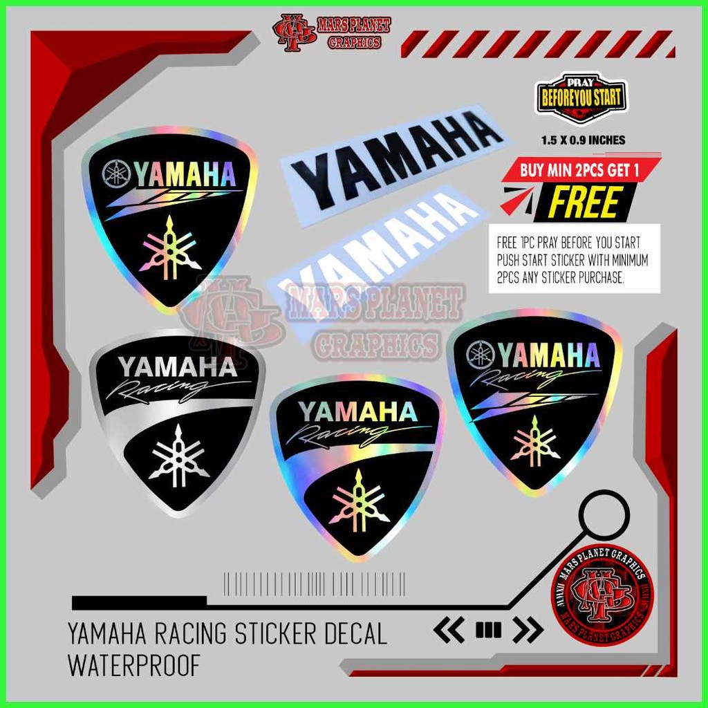 YAMAHA!p)RACING~Aj:STICKER^D$DECAL^K$MOTORCYCLE^m$EMBLEM | Shopee ...