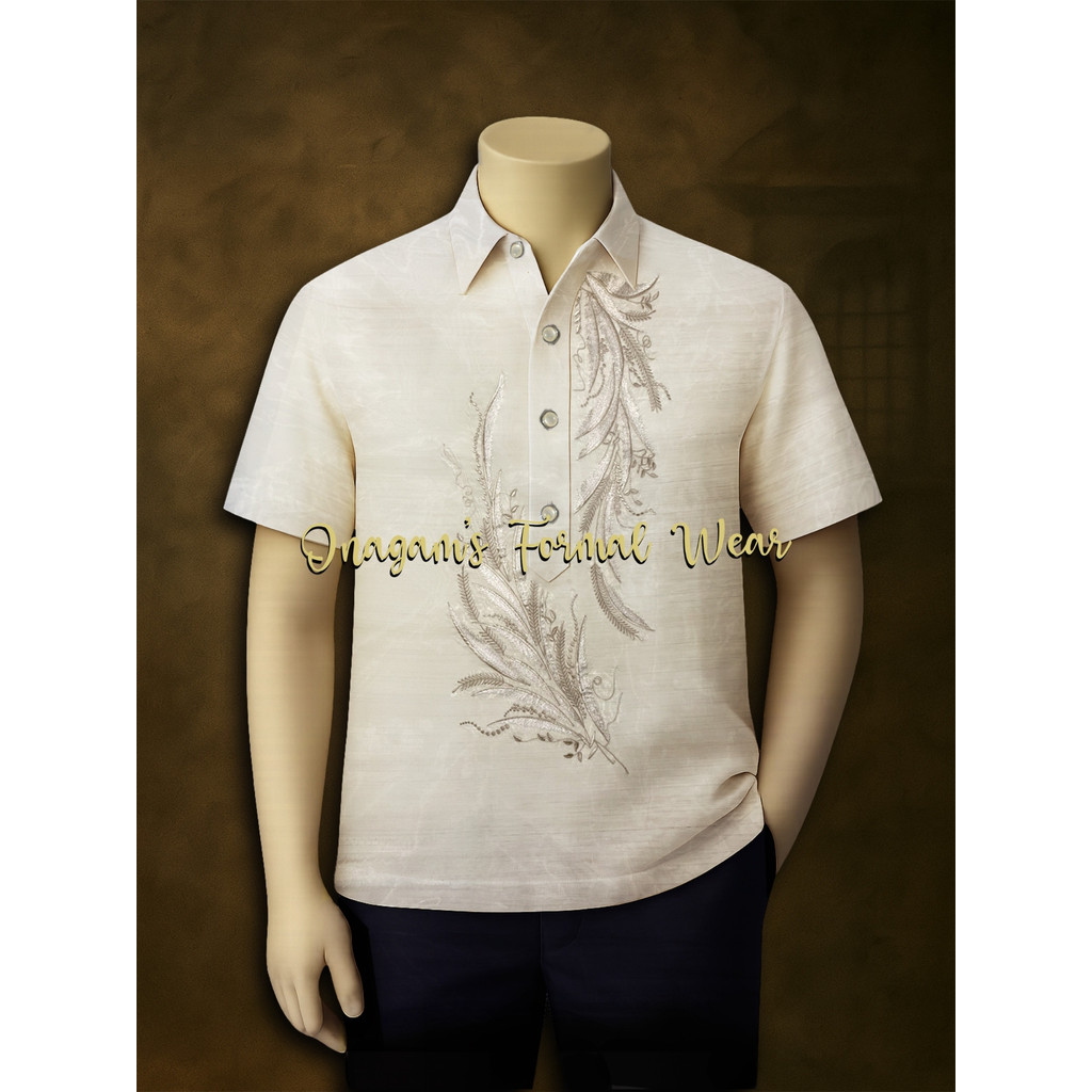 SHORT SLEEVE POLO Barong Tagalog for Men FORMAL / OFFICE BARONG ...