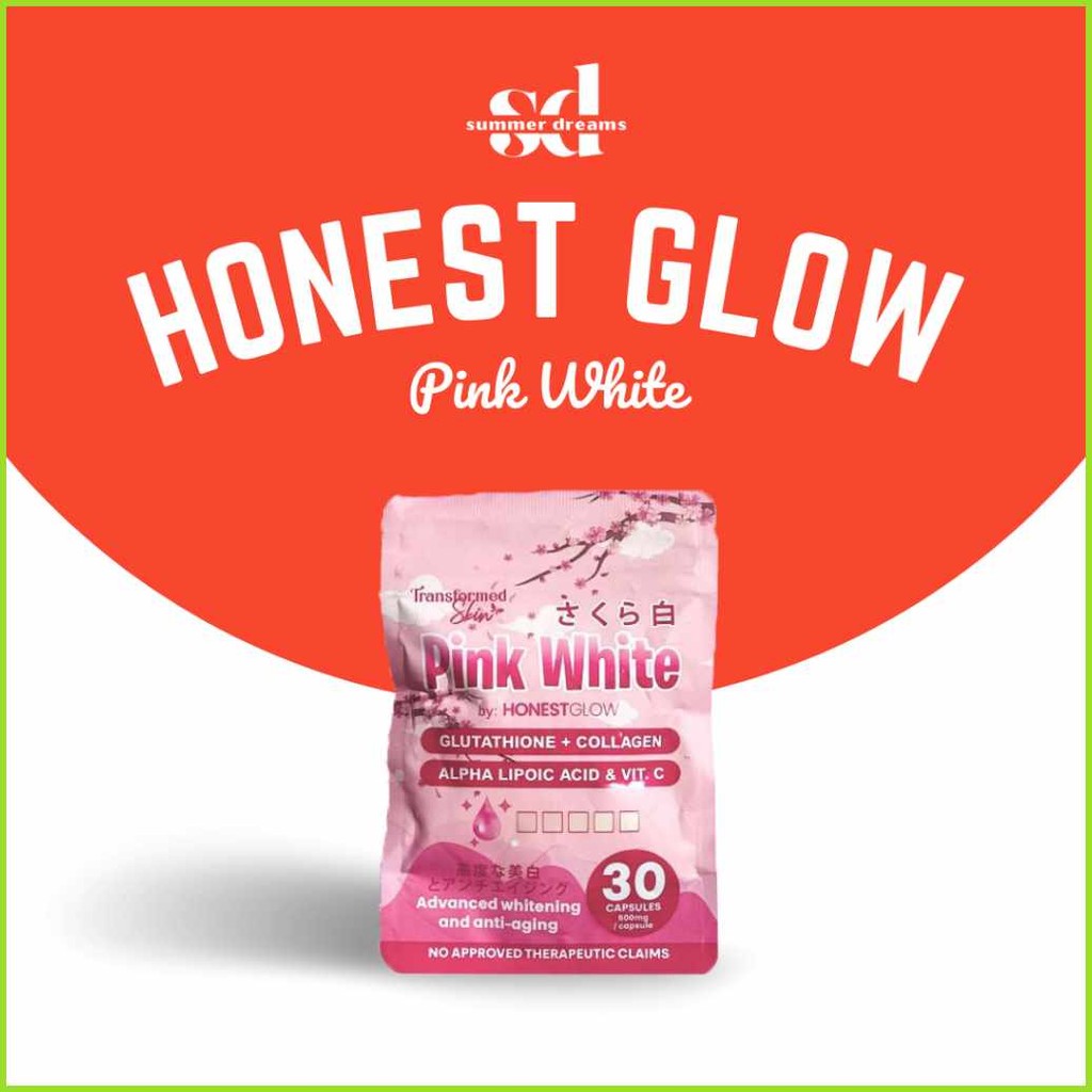 Honest~A*Glow`qj@PINK!Y,s+z+l+WHITE!R,Glutathione!c,+ Collagen 30 ...