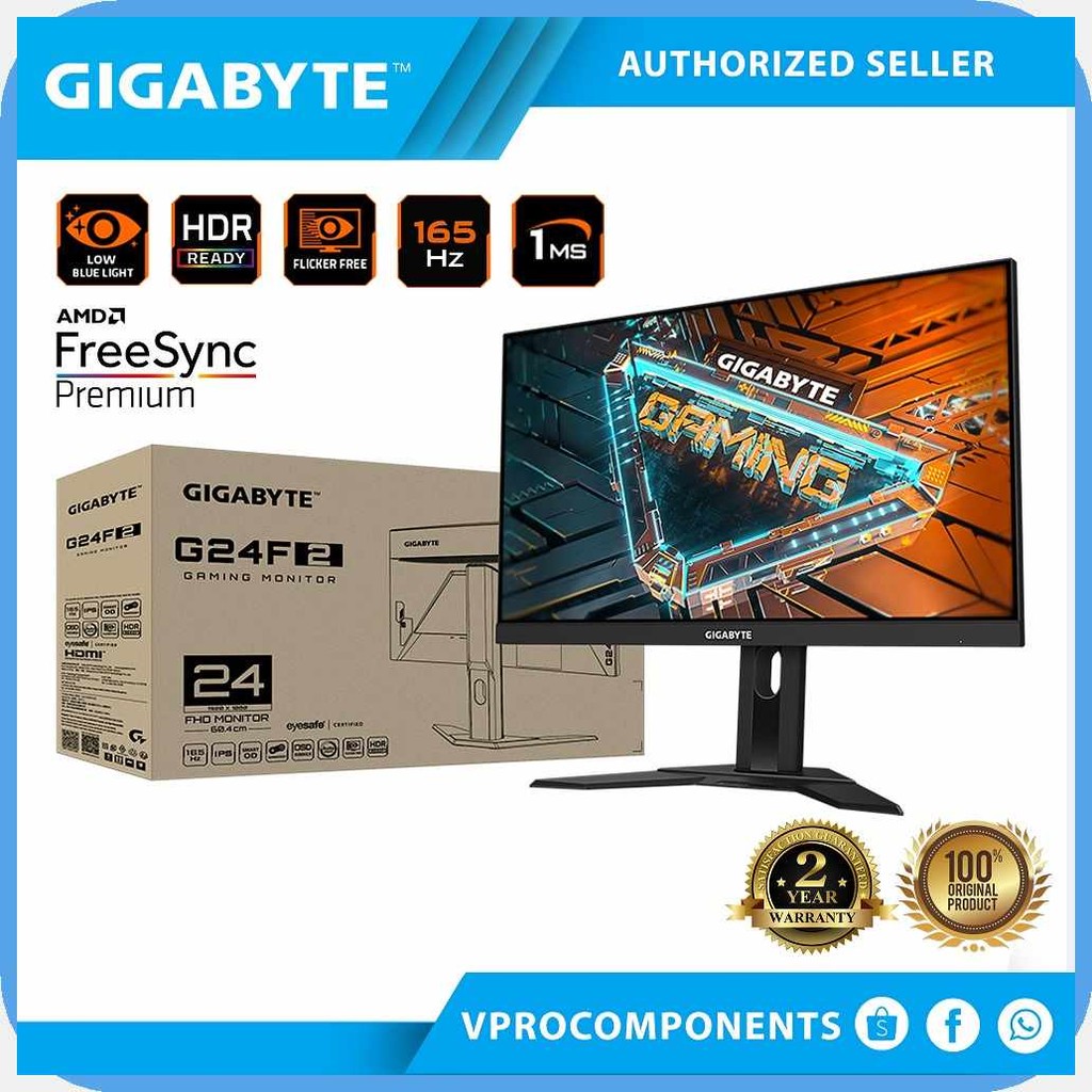 GIGABYTE]Iz:G24F@xQ+2 G+n+I+b+U+Km+Gaming Monitor - 23.8 Flat, SS IPS ...